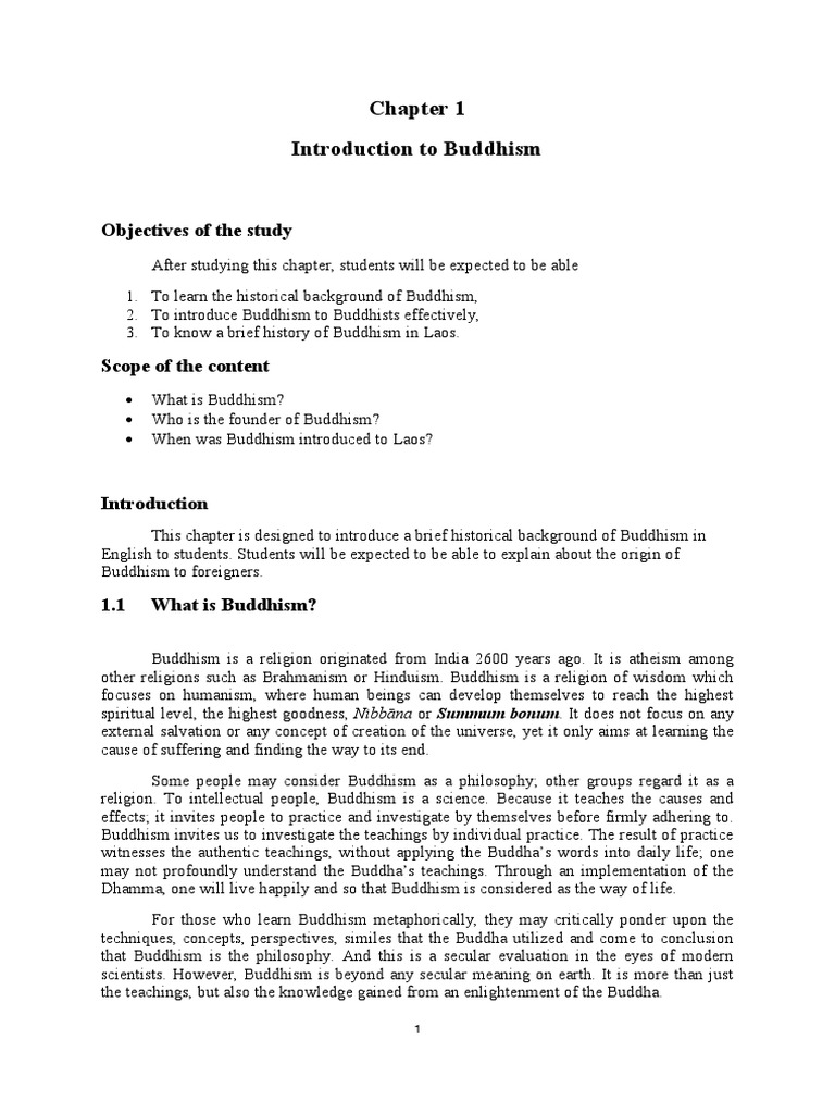 Introduction to Buddhism in Laos | PDF | Gautama Buddha | Dharma