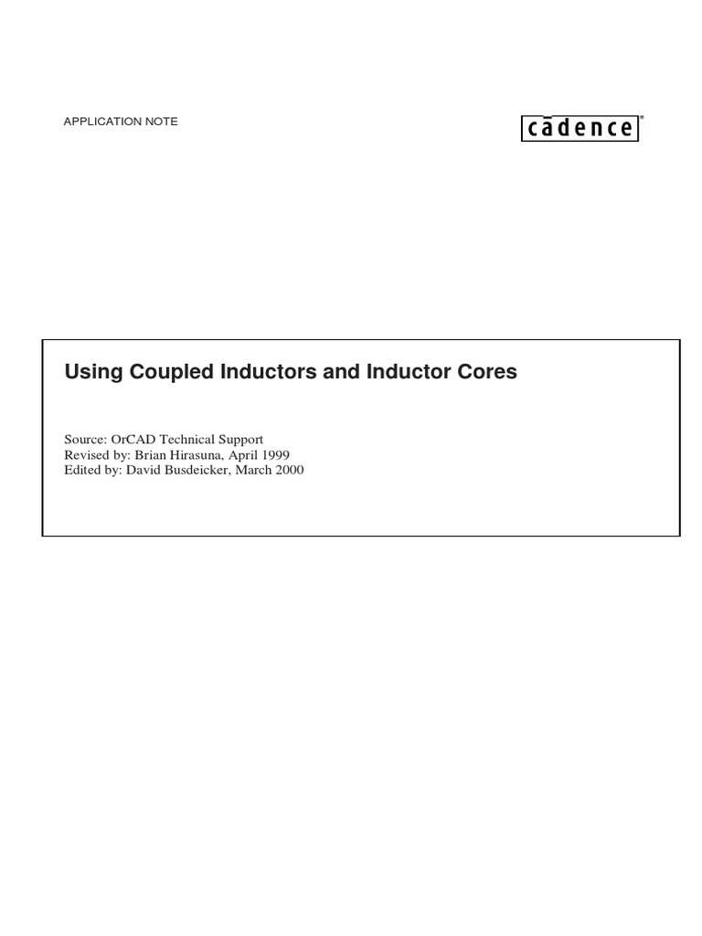 Using Coupled Inductors and Inductor Cores | PDF | Inductor | Inductance
