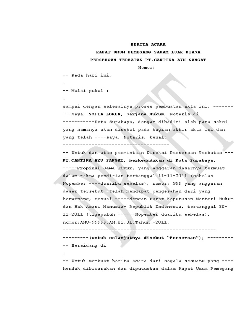 1.BA - RUPS (Notariil) | PDF