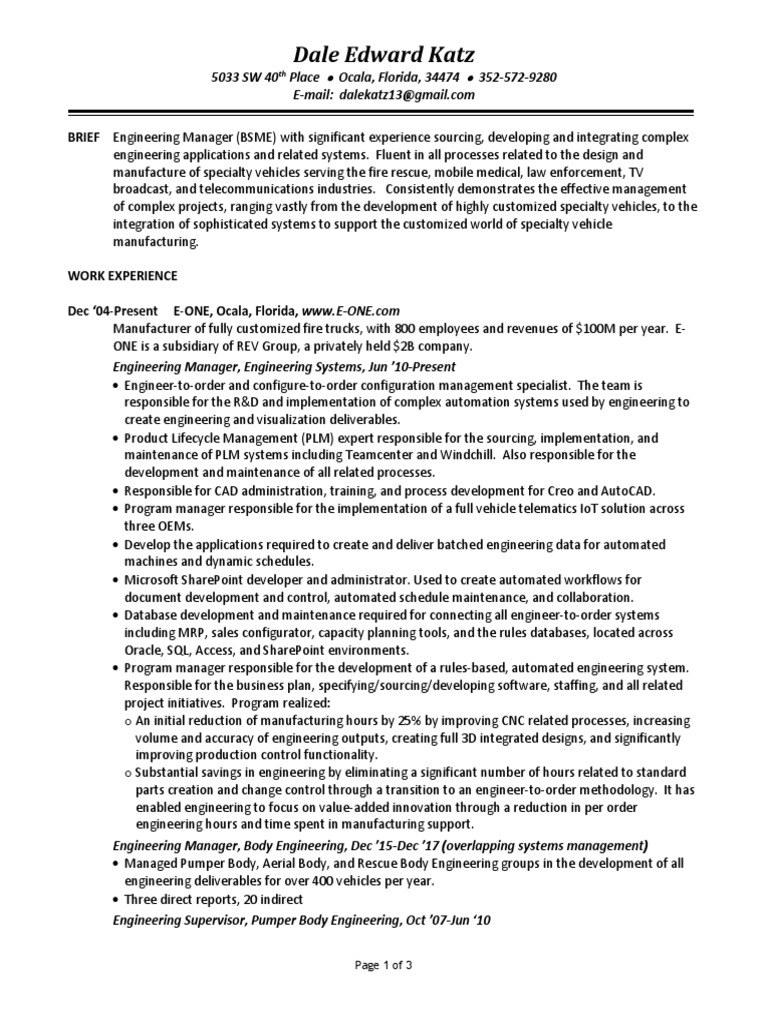 Dales Resume 2019-02 Feb - 17 | PDF | Atlas (Rocket Family) | Cape ...