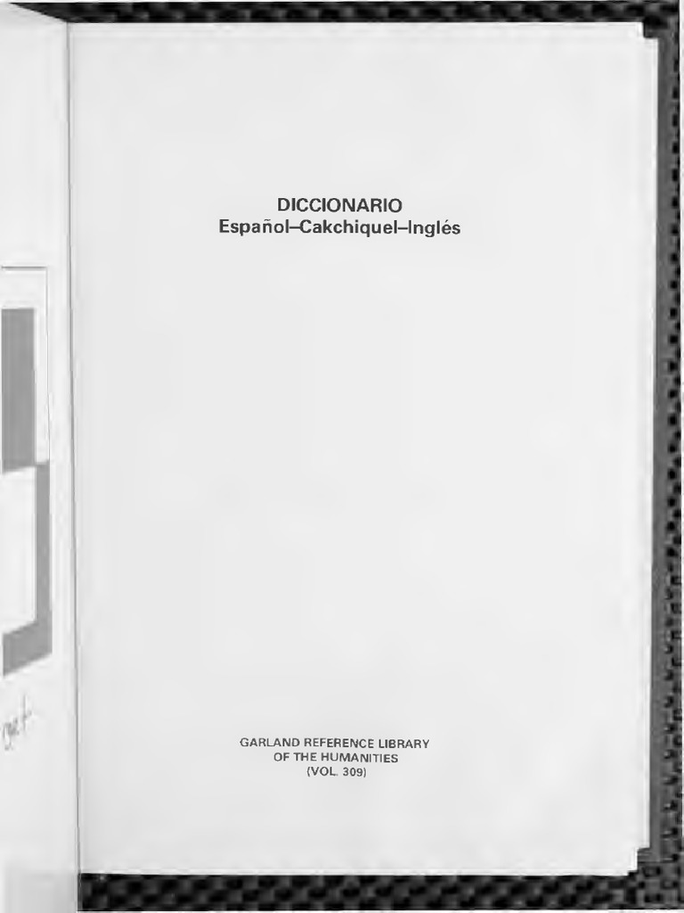 Cakchiquel Dictionary Kaqchikel PDF | PDF | Diccionario | Verbo