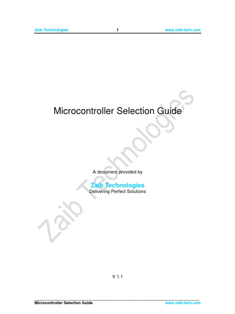 A Guide to Microcontroller Selection: Comparing Computing Needs, Available Tools, and ...