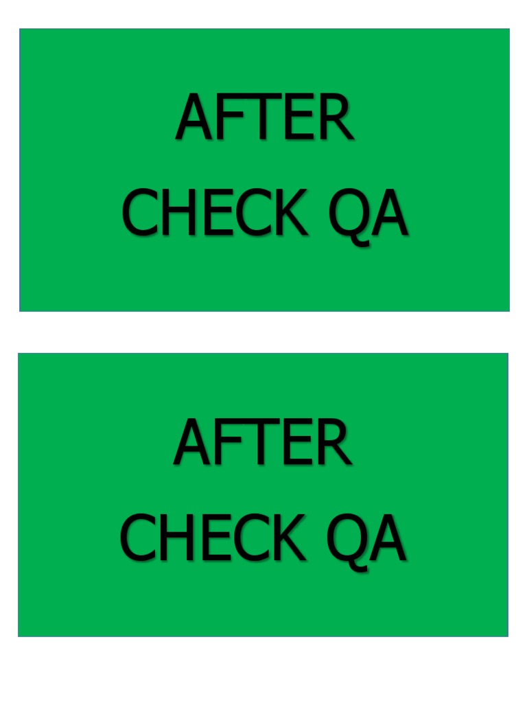 After Check Qa After Check Qa | PDF