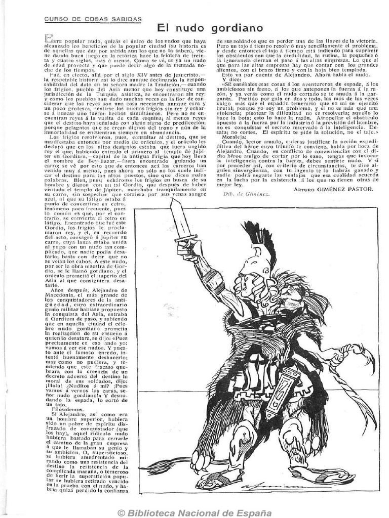 El Nudo Gordiano Historia Y Moraleja Pdf