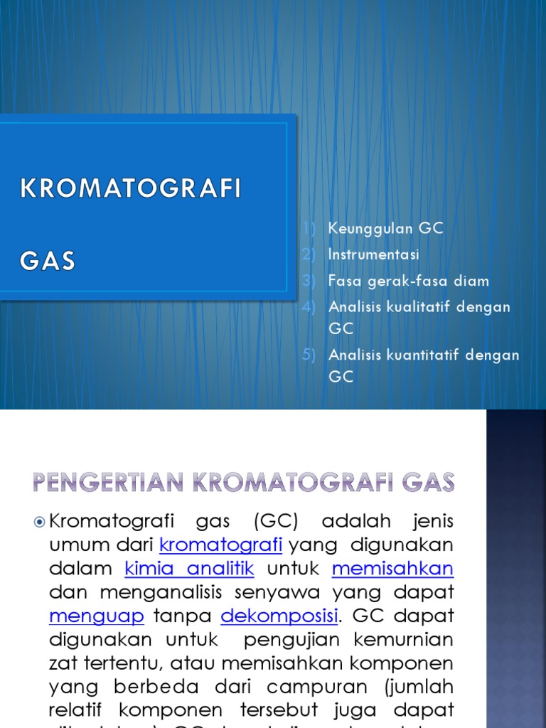 Kromatografi Gas | PDF | Sains & Matematika