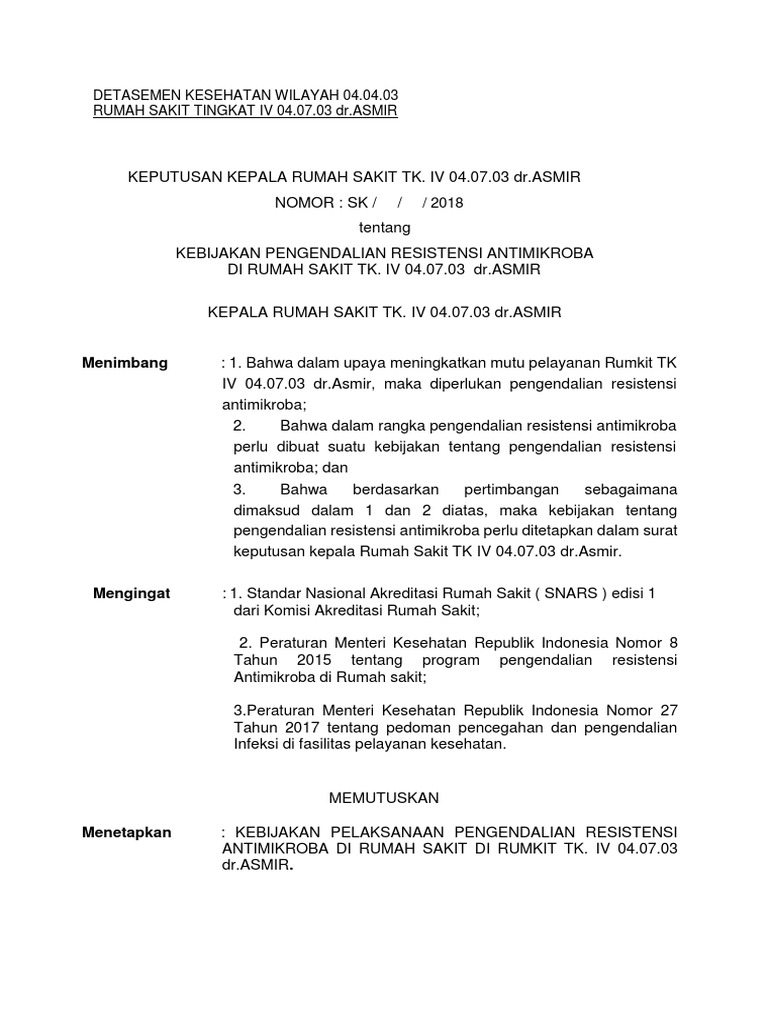 SK Pelayanan PPRA | PDF