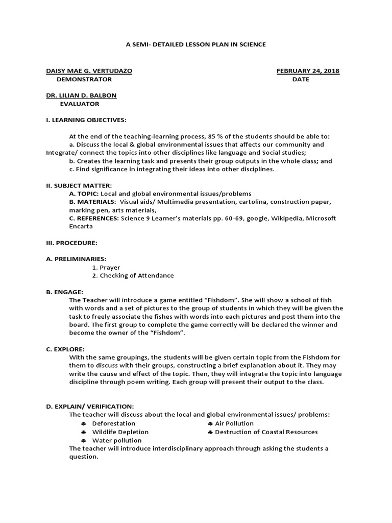 Interdisciplinary Science Lesson Plan | PDF | Volcano | Interdisciplinarity