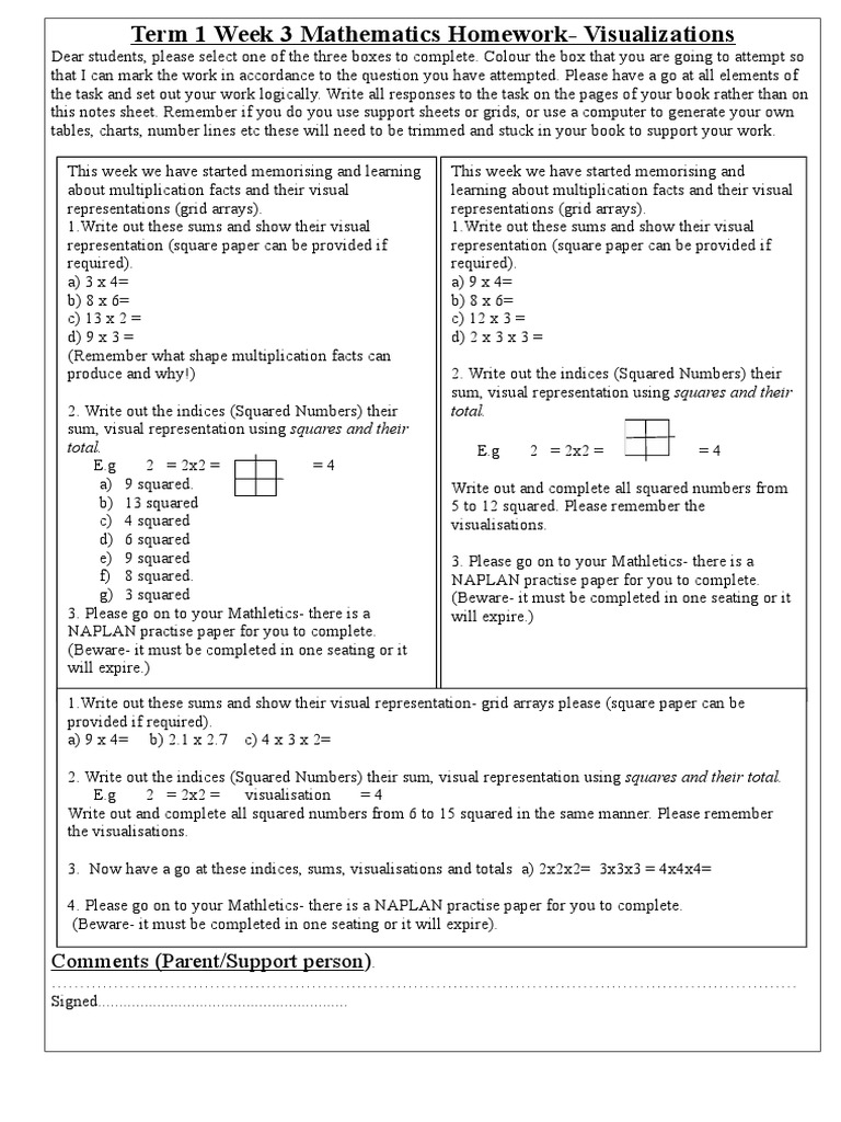 Week 3 Math Homework: Visualizing Multiplication | PDF | Multiplication ...