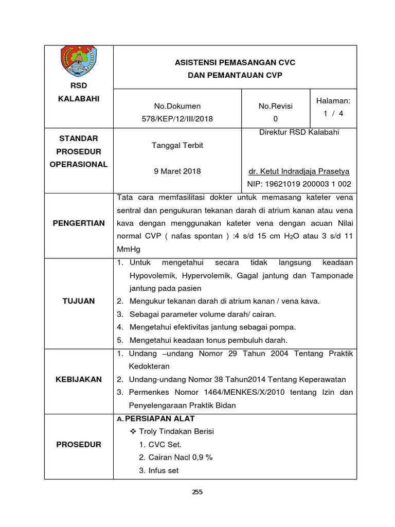 Spo - Asistensi Pemasangan CVC | PDF