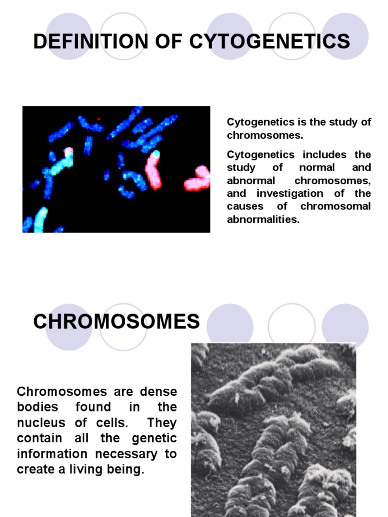 Definition of Cytogenetics | PDF | Dna | Chromosome