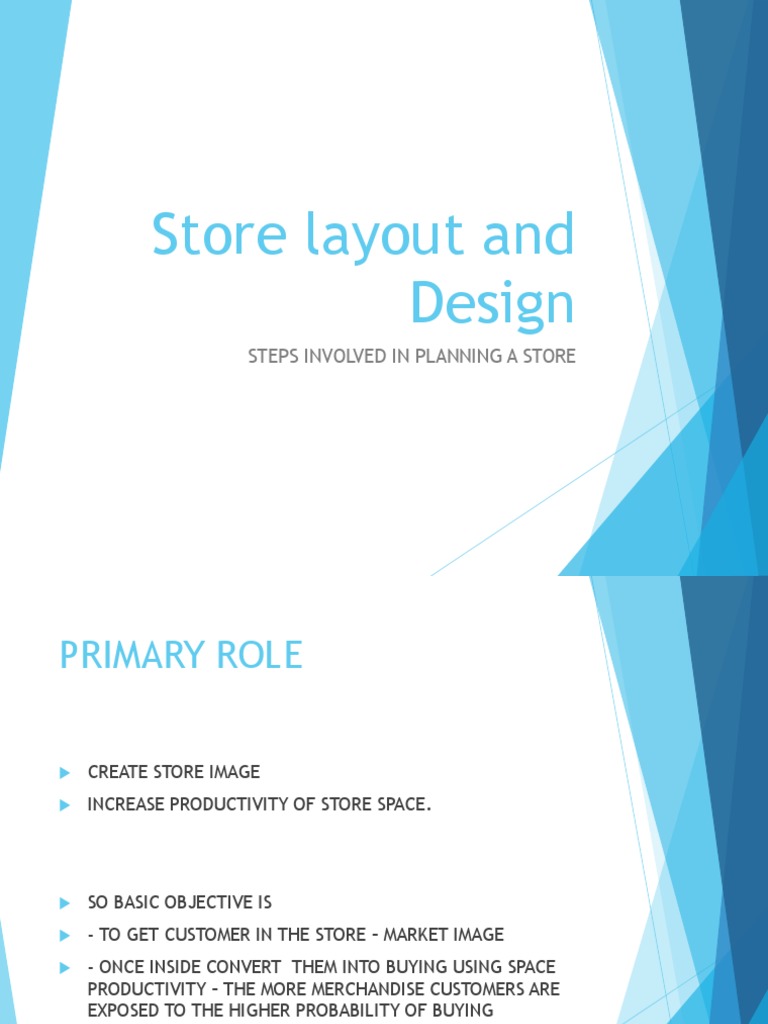 Store Layout and Design: Steps Involved in Planning A Store | PDF ...