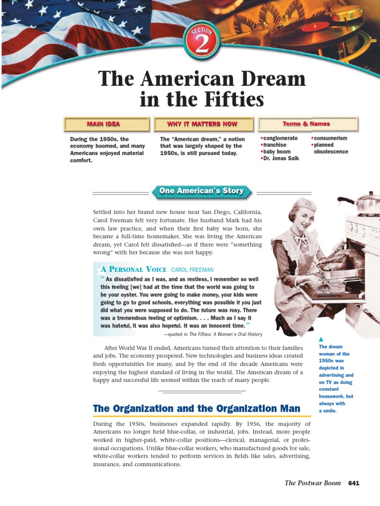 The American Dream in The Fifties: The Organization and The ...