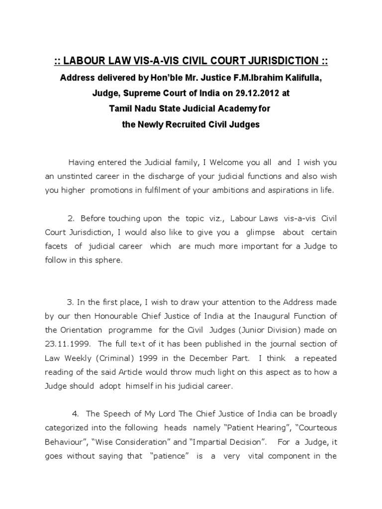 Labour Laws India Pdf Judgment Law Supreme Courts