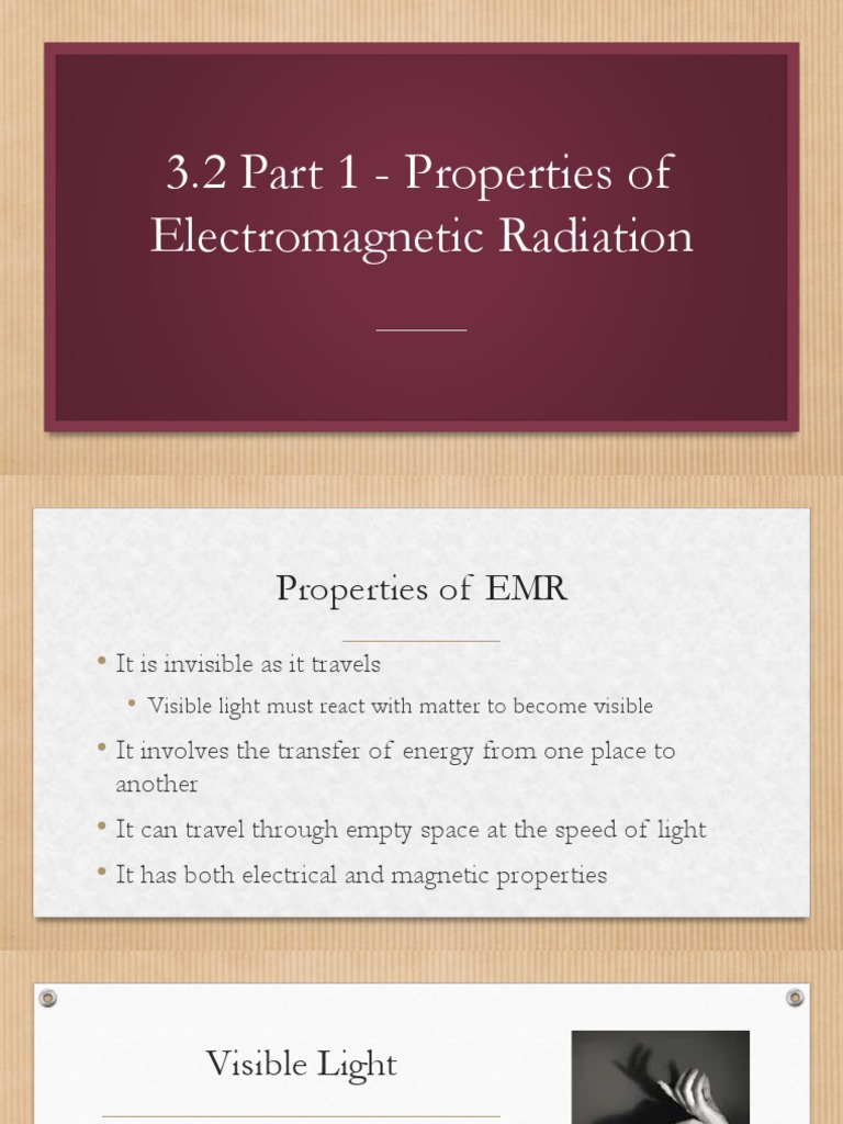 3.2 Part 1 - Properties of Electromagnetic Radiation | PDF | Light ...