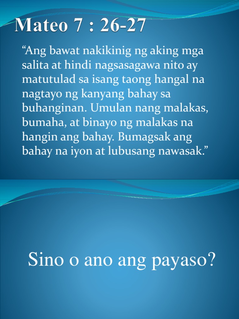 Bible Lessons About Kahangalan | PDF