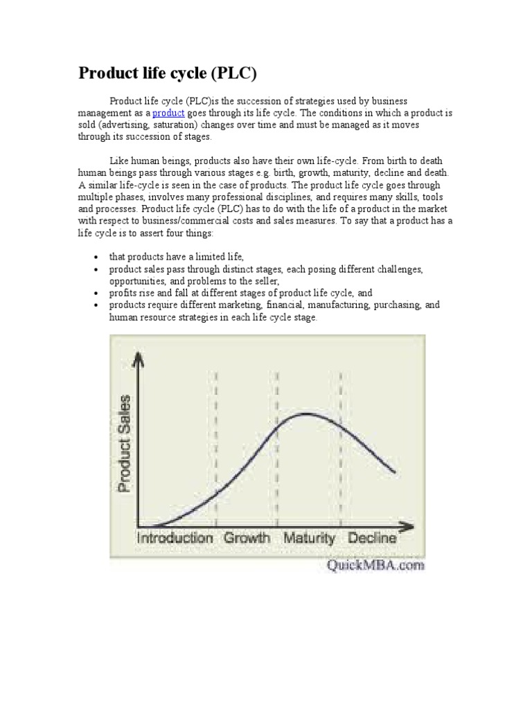 Product Life Cycle | PDF | Product Lifecycle | Sales