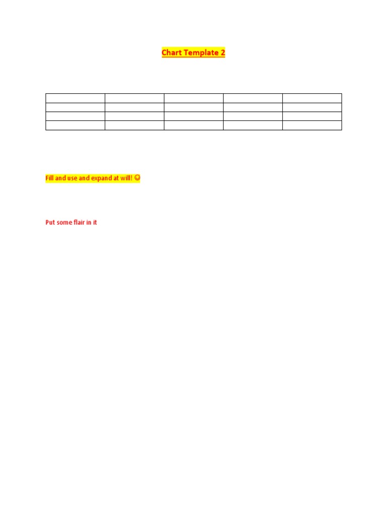Chart Template 2: Fill and Use and Expand at Will! | PDF