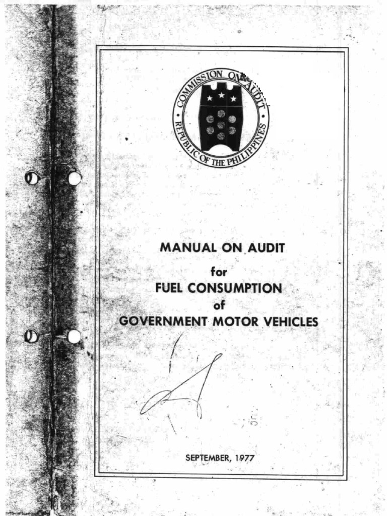 Manual On Audit For Fuel Consumption of Government Motor Vehicles | PDF