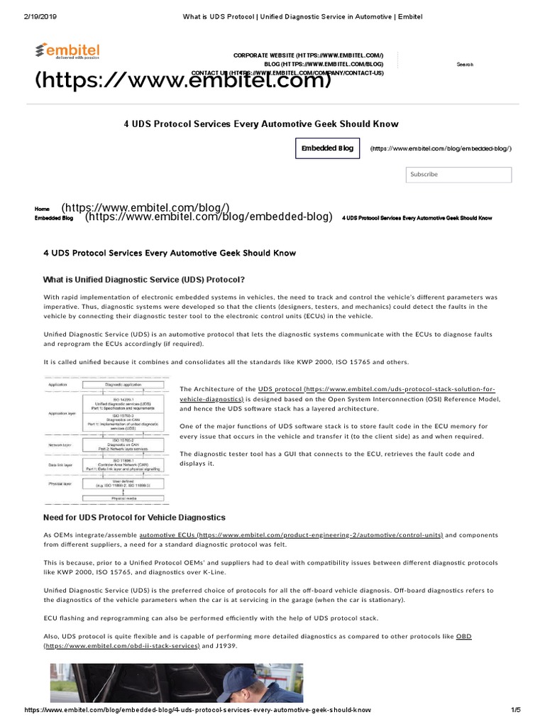 What Is UDS Protocol - Unified Diagnostic Service in Automotive ...