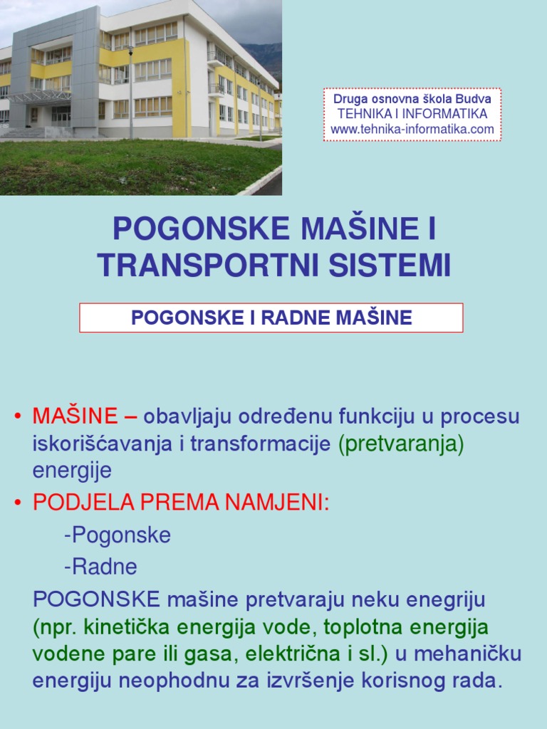 Pogonske I Radne Masine | PDF