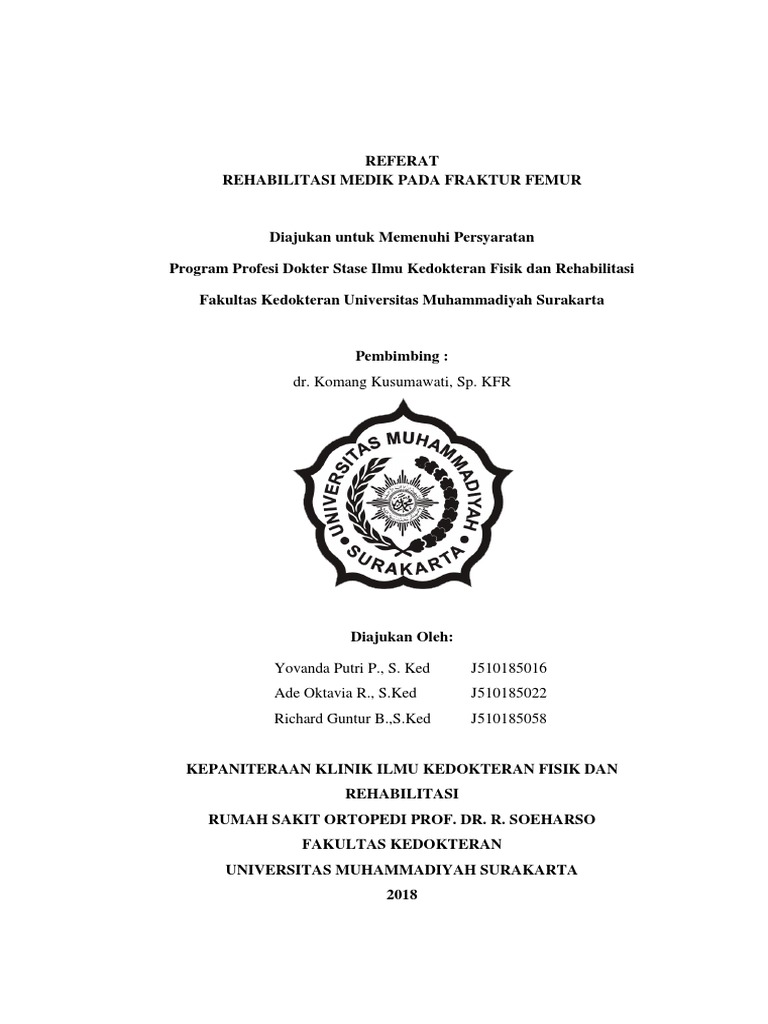 Refrat Rehabilitasi Medik | PDF