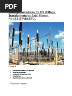 Power Transformer Pre Commisioning Checklist | PDF | Transformer | Relay