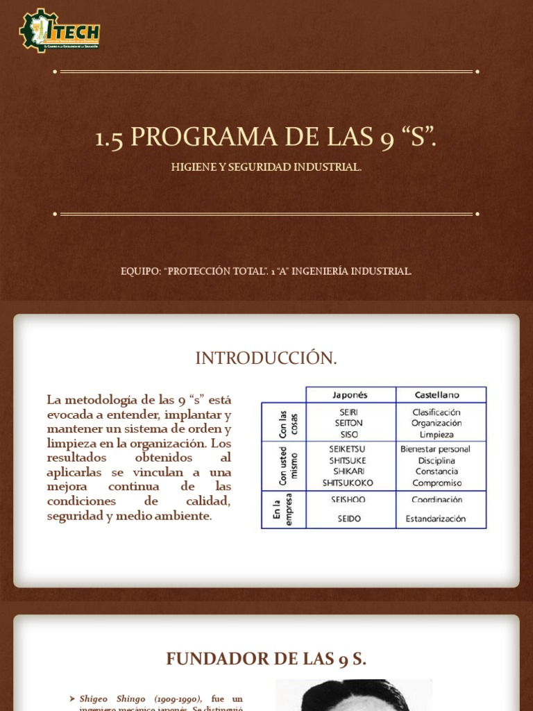 Implementación del programa de las 9 "S | PDF | Science | Ingeniería