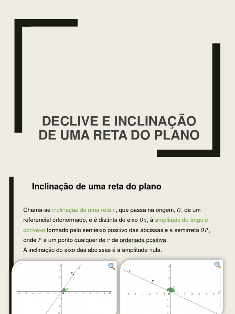 01 GA Declive e Inclinação de Uma Reta | PDF
