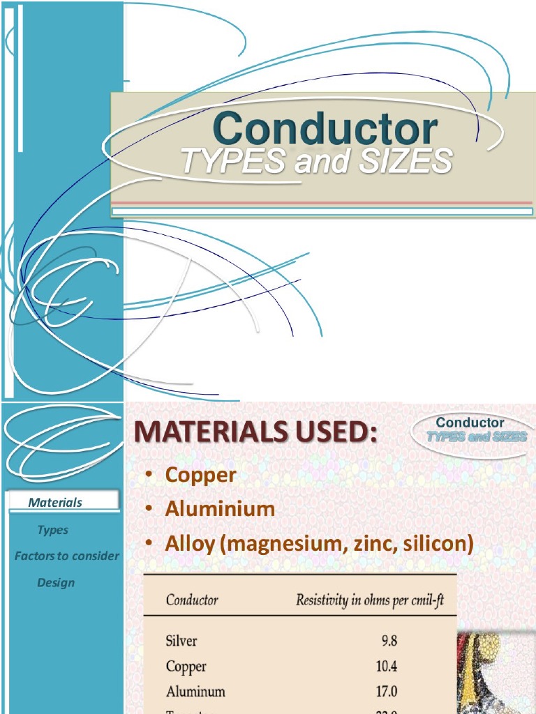Conductor Types and Sizes | PDF