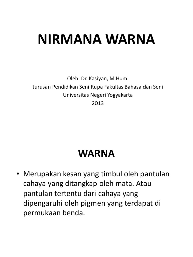 Nirwana Dwimatra Warna PDF | PDF