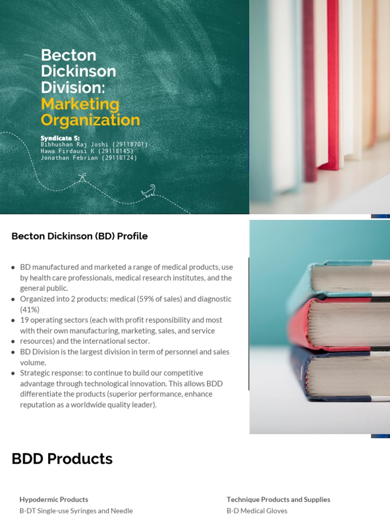(Syndicate 5) Becton Dickinson Division - Marketing Organization | PDF ...