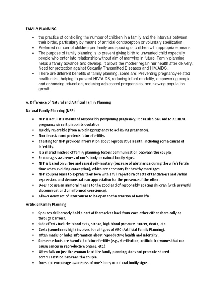 Family Planning | PDF | Birth Control | Family Planning