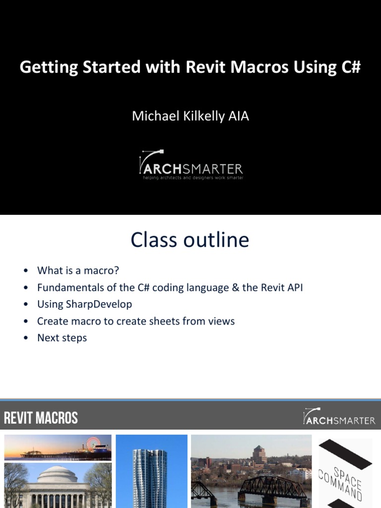ArchSmarter - Presentation - Getting Started With Revit Macros Using C#-2 PDF | PDF | Subroutine ...