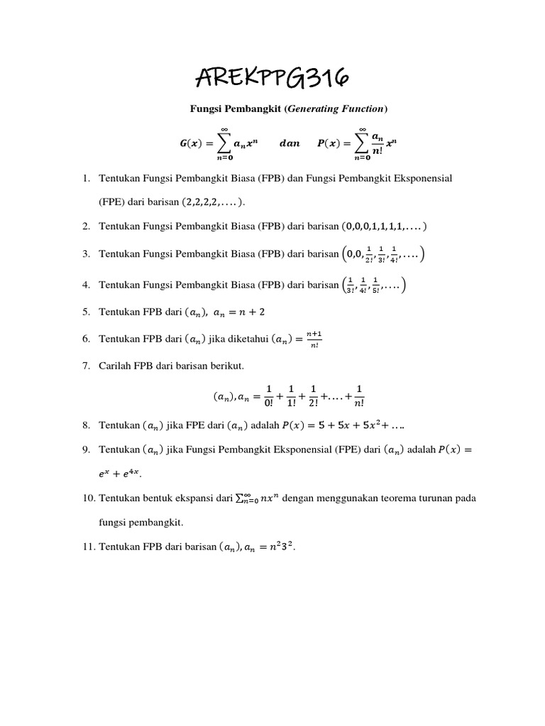 Fungsi Pembangkit | PDF