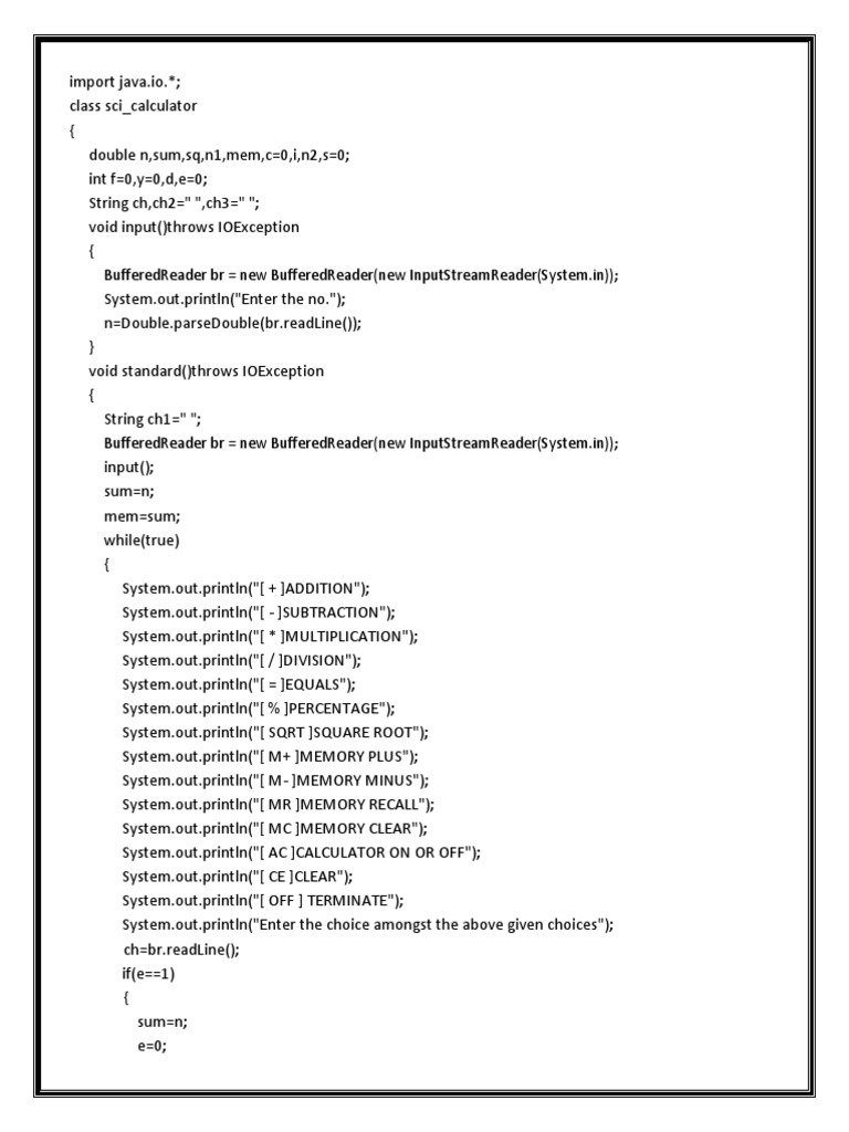 Bufferedreader BR New Bufferedreader (New Inputstreamreader (System - In) ) | PDF | Special ...