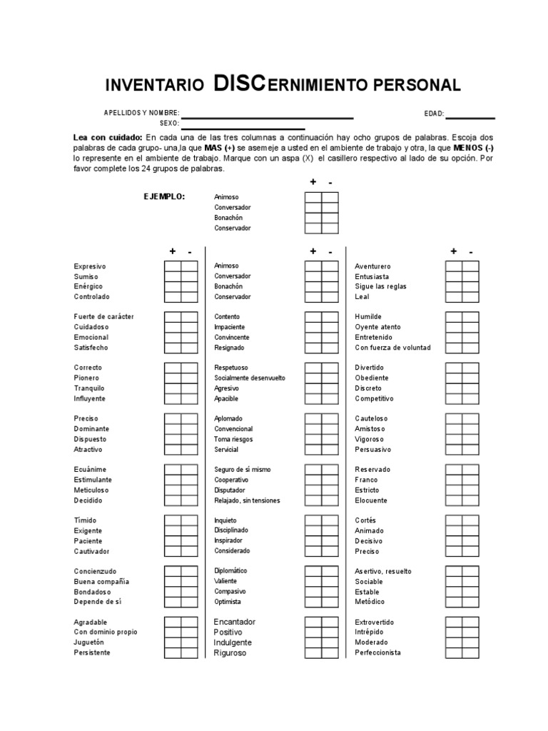 Prueba Disc PDF | PDF