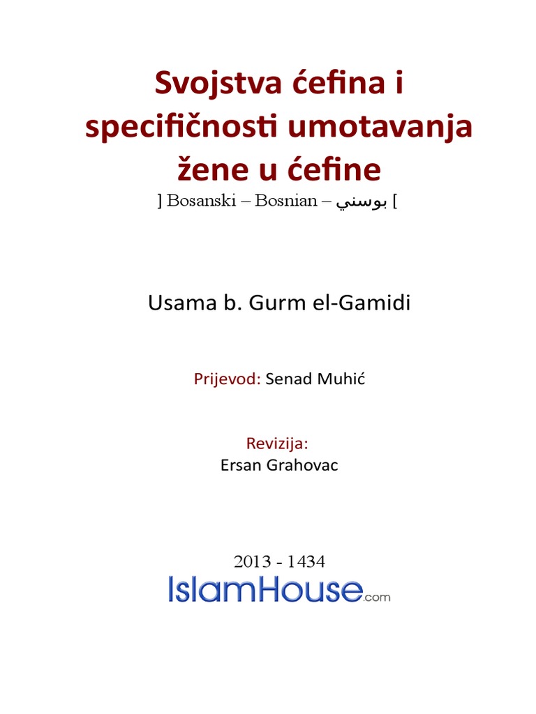 Bs Kako Se Gasuli Mejt - Svojstva Cefina I Umotavanje Zene U Cefine | PDF