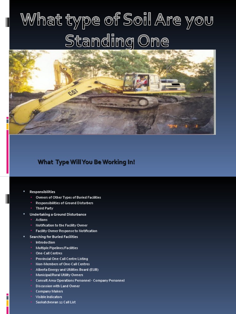 Ground Disturbance Safety Guidelines | PDF | Safety | Deep Foundation