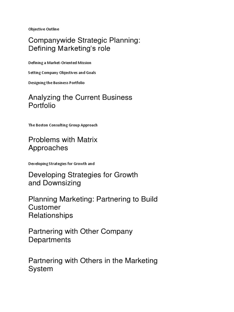 Objective Outline | PDF
