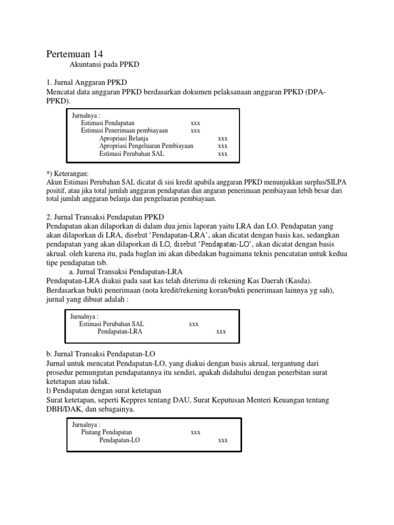 Jurnal Akuntansi PPKD | PDF