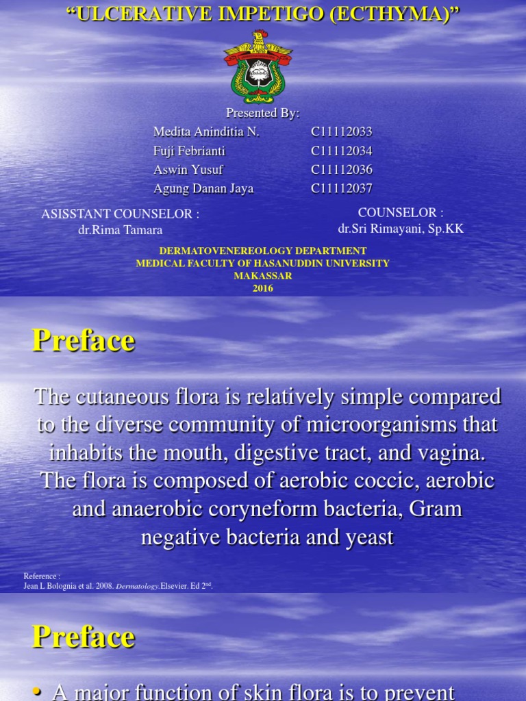 Refarat Ecthyma | PDF | Streptococcus | Microbiology