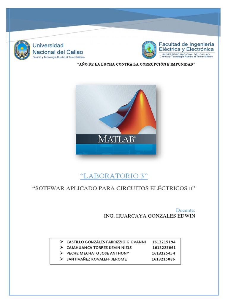 Laboratorio 3 | PDF | Matlab | Programa de computadora