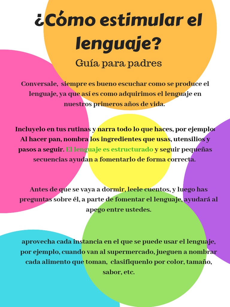 Estrategias para Estimular el Lenguaje | PDF | Artes del Lenguaje y ...