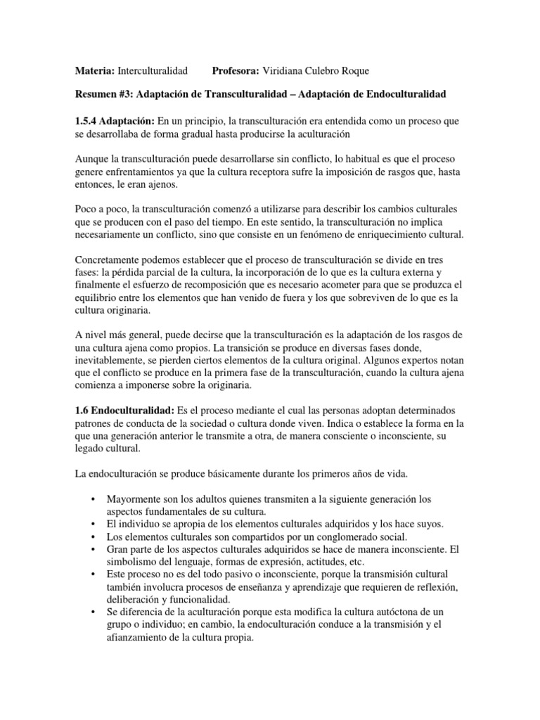 Understanding Cultural Adaptation Processes: Transculturation ...