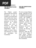 1987 Philippine Constitution Preamble | PDF