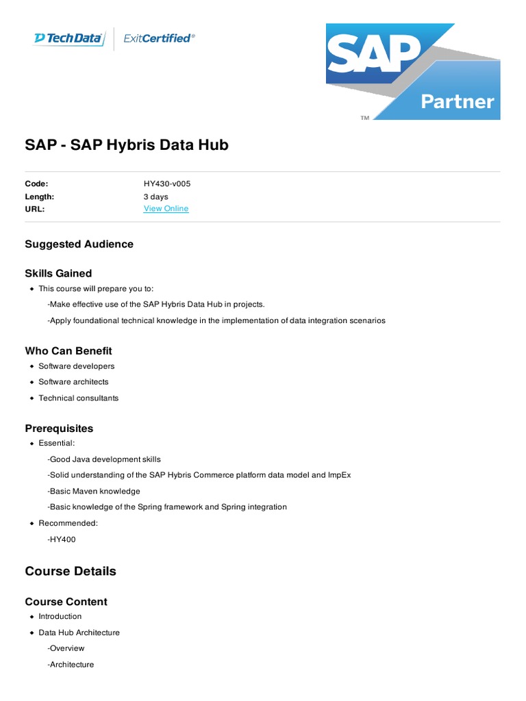 Sap Hybris Data Hub | PDF | Sap Se | Product Lifecycle