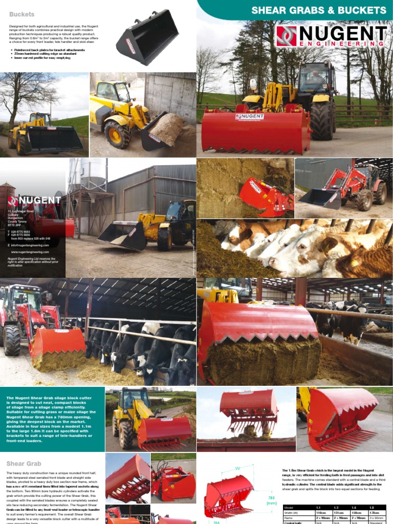 Nugent Engineering - Shear Grabs & Buckets | PDF | Loader (Equipment ...