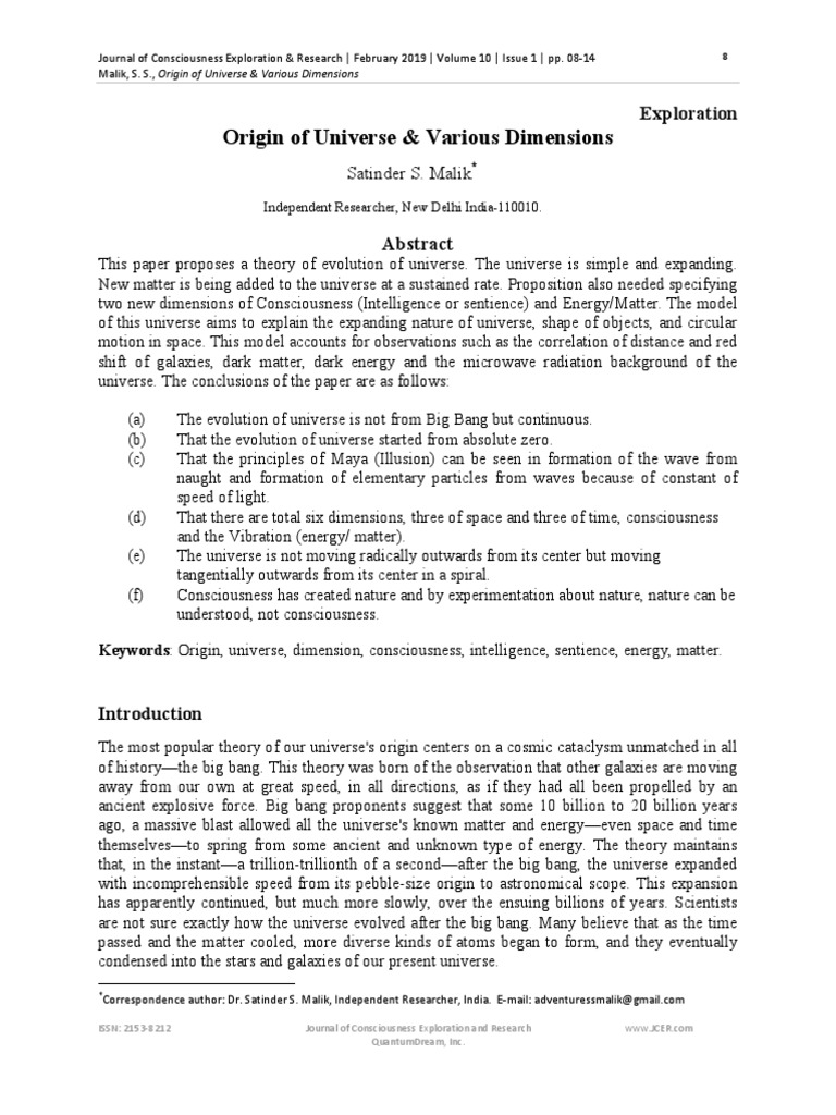 Origin of Universe and Various Dimensions | PDF | Elementary Particle ...