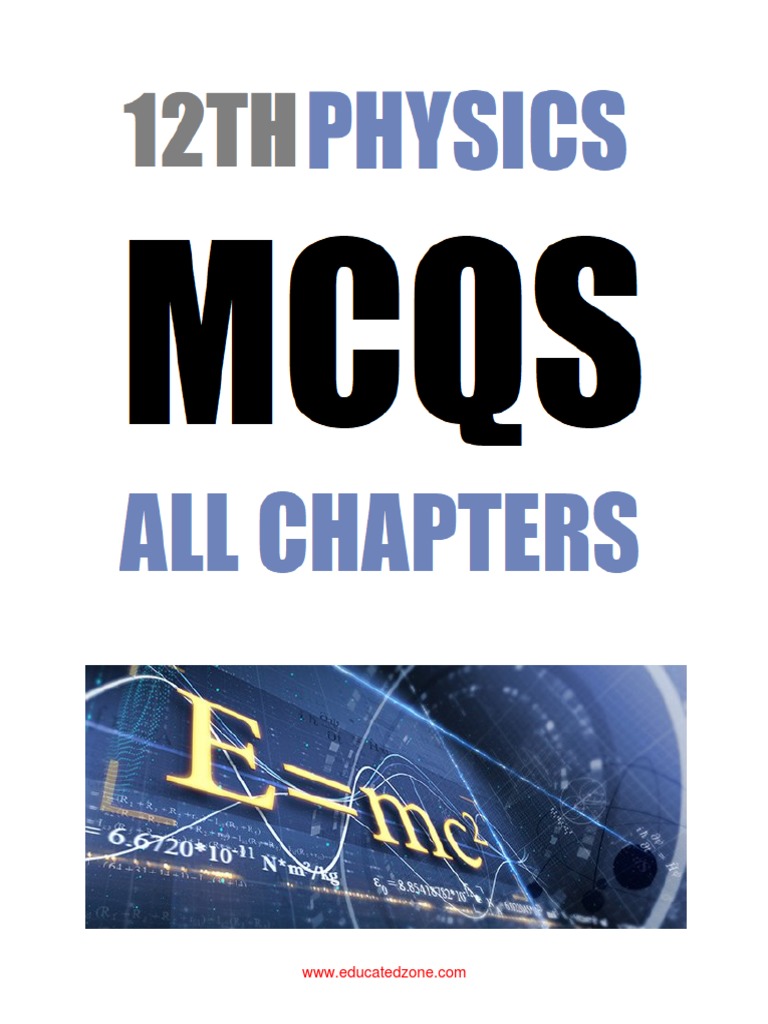 12th Physics Full Book MCQs PDF | PDF | Electromagnetic Induction ...