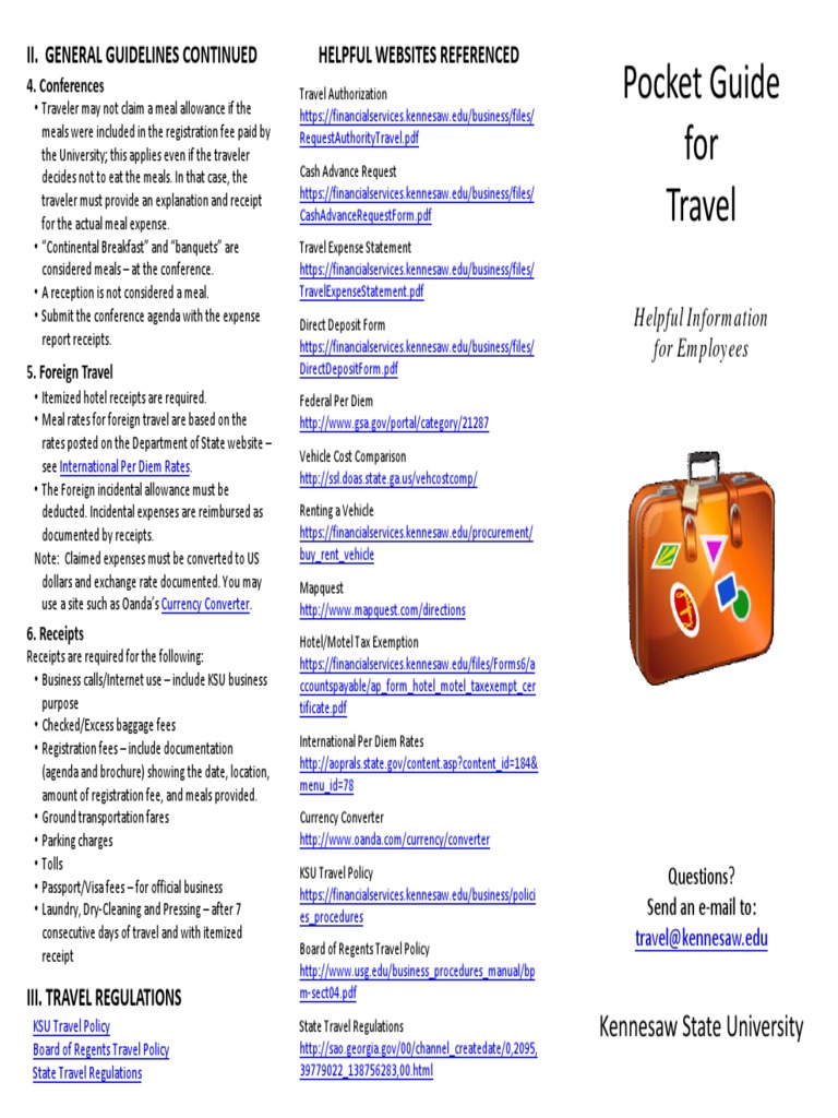Guidelines and Resources for Travel Expenses at Kennesaw State ...